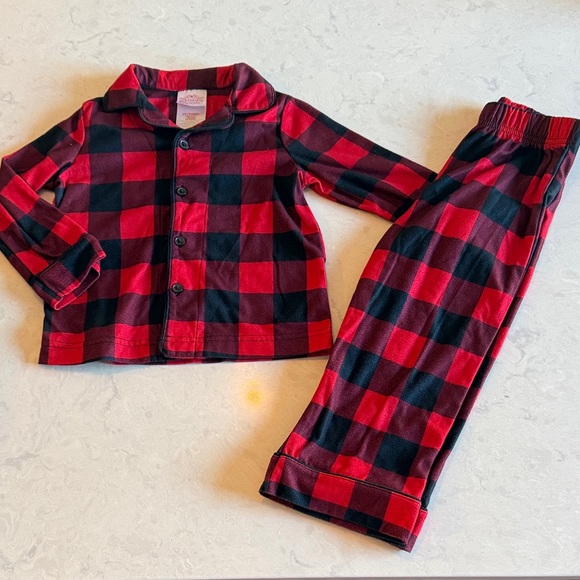 Wondershop | Pajamas | Wondershop Red And Black Plaid Kids Pajama Set ...